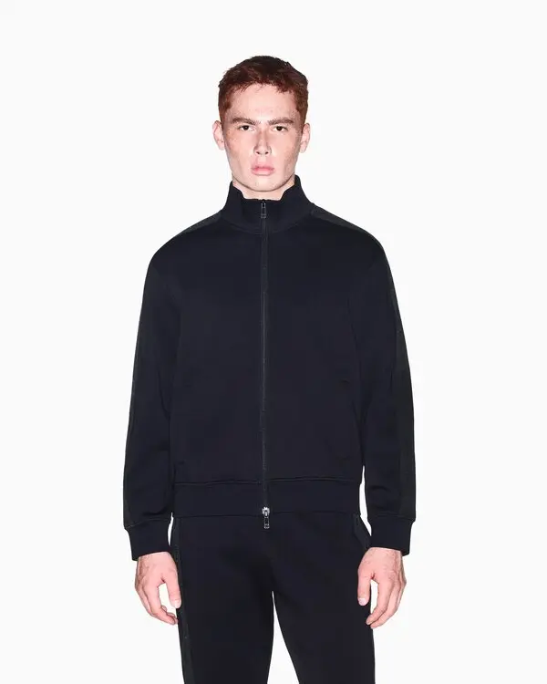 Armani Exchange Sweatshirt In Bonded Stretch Cotton Blend