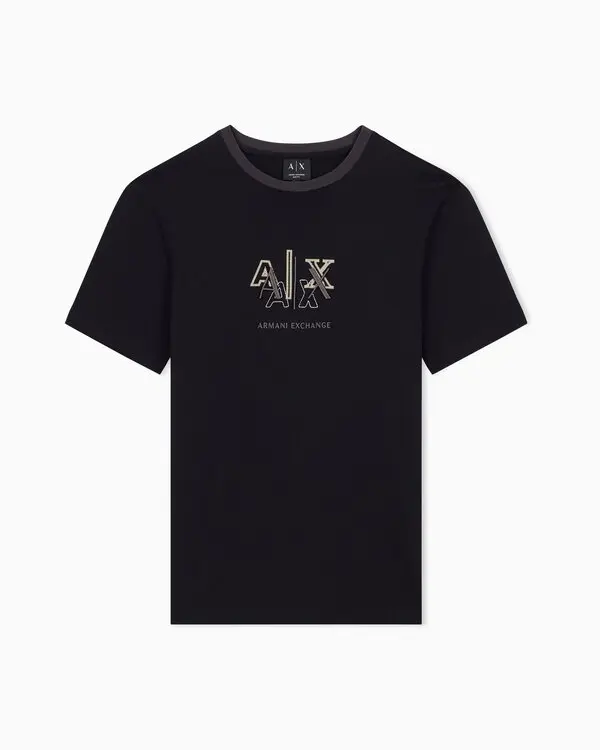 Armani Exchange Slim Fit T-shirt In Cotton Jersey - Black