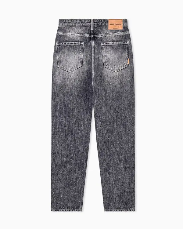 Armani Exchange Oversized Fit 5 Pockets Denim Pant In Rigid Cotton