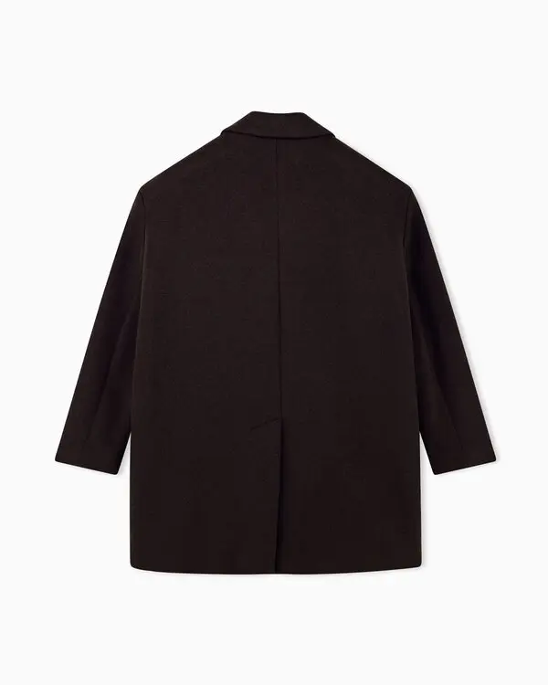 Armani Exchange Caban Coat In Wool Blend