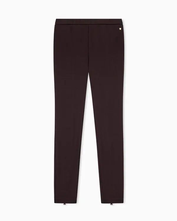 Armani Exchange Slim-fit Leggings In Heavy Rib Jersey