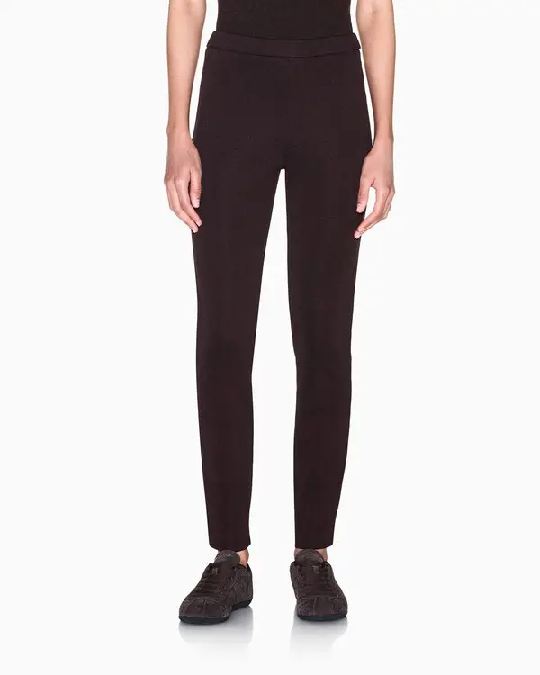 Armani Exchange Slim-fit Leggings In Heavy Rib Jersey