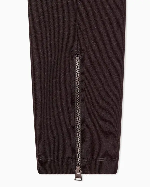 Armani Exchange Slim-fit Leggings In Heavy Rib Jersey