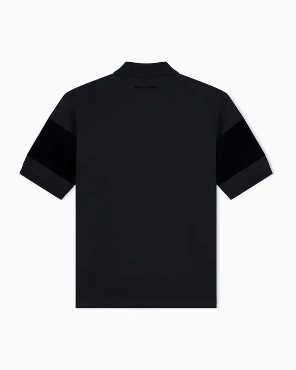 Armani Exchange Regular Fit Polo Shirt In Mercerized Cotton Jersey