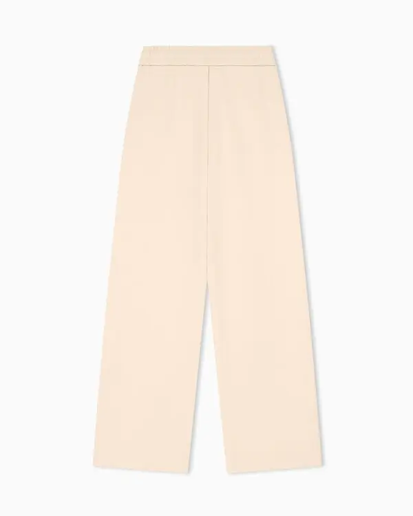 Armani Exchange Regular Fit Trousers In Viscose Scuba - Beige