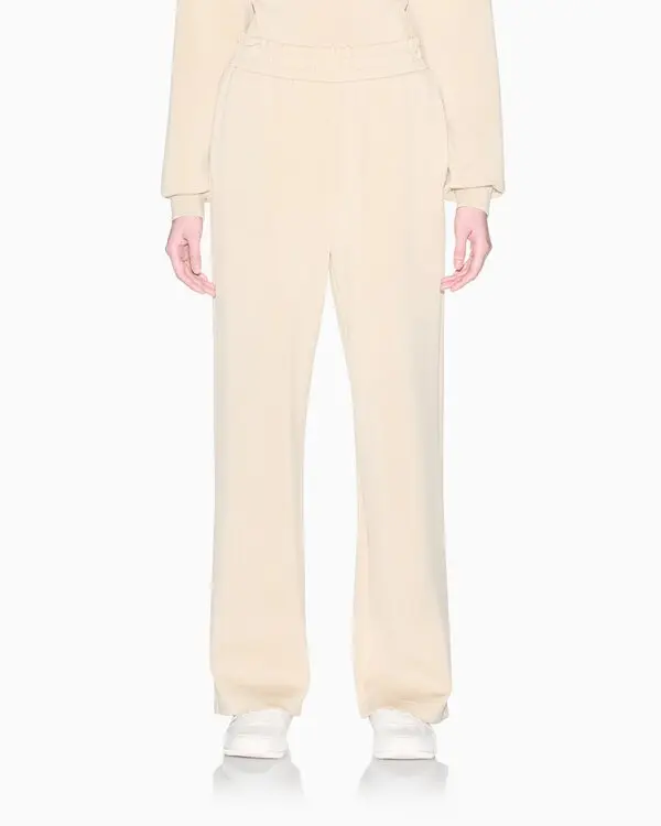 Armani Exchange Regular Fit Trousers In Viscose Scuba - Beige