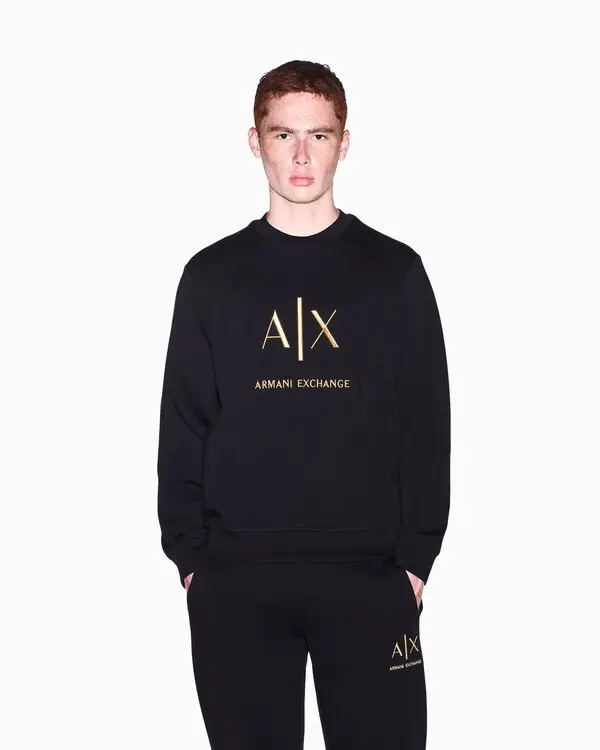 Armani Exchange Regular Fit Sweatshirt Stretch Cotton Jersey