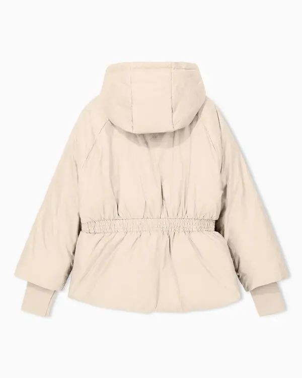 Armani Exchange Blouson Jacket In Recycled Nylon Jacquard - Beige