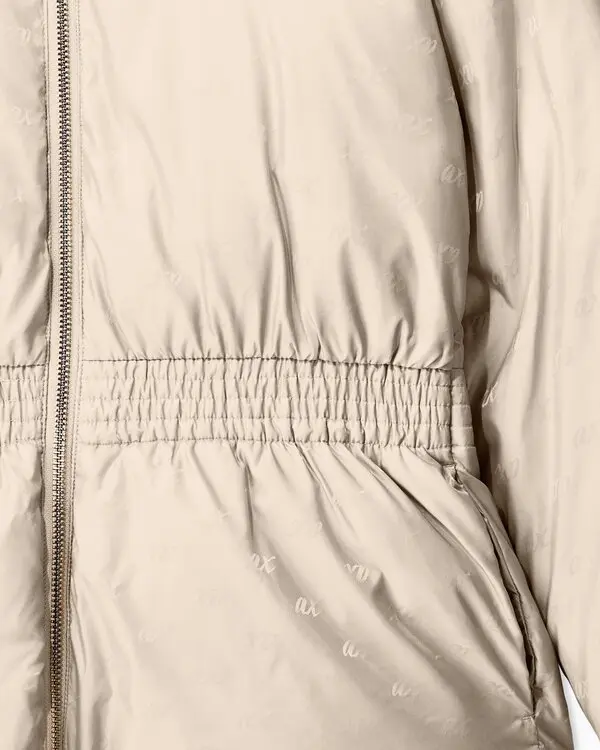 Armani Exchange Blouson Jacket In Recycled Nylon Jacquard - Beige