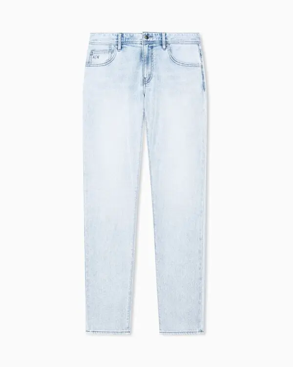 Armani Exchange Slim Fit 5 Pockets Pant Washed Cotton-blend Denim