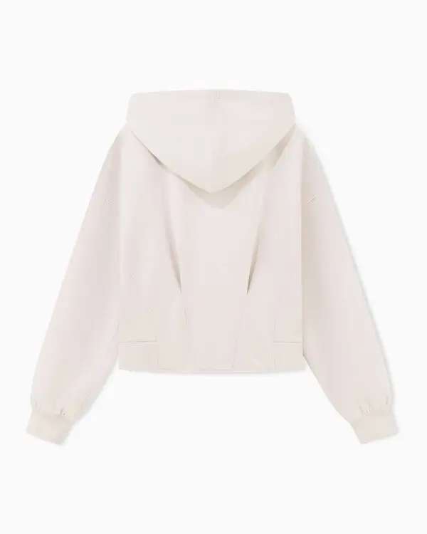 Armani Exchange Stretch Viscose Zip-up Sweatshirt - Beige
