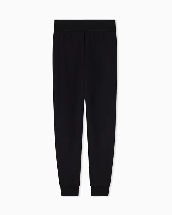 Armani Exchange Regular Fit Trousers Jersey In Stretch Viscose Scuba - Black