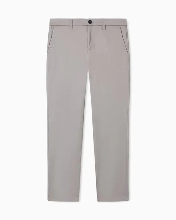 Armani Exchange Cotton Poplin Chino Trousers - Beige