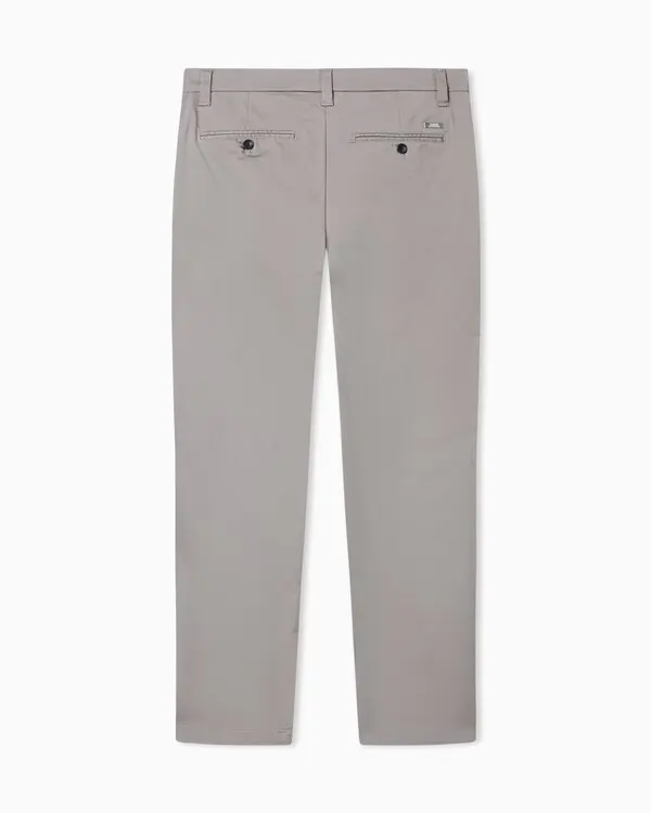 Armani Exchange Cotton Poplin Chino Trousers - Beige