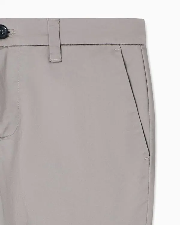 Armani Exchange Cotton Poplin Chino Trousers - Beige
