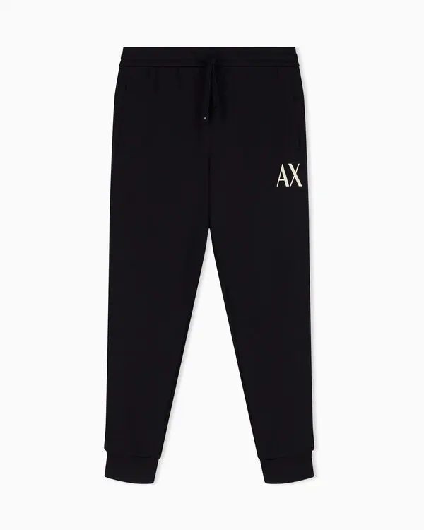 Armani Exchange Regular Fit Trousers Jersey With Bonded Stretch Cotton - Black