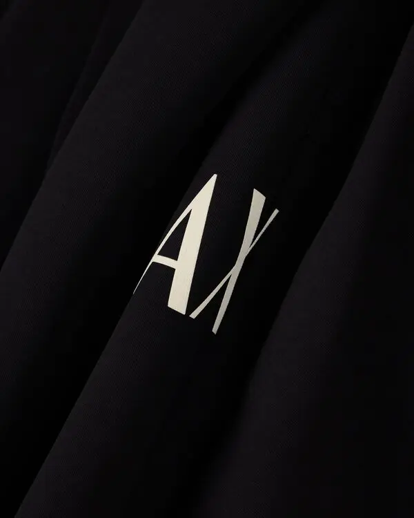 Armani Exchange Regular Fit Trousers Jersey With Bonded Stretch Cotton - Black
