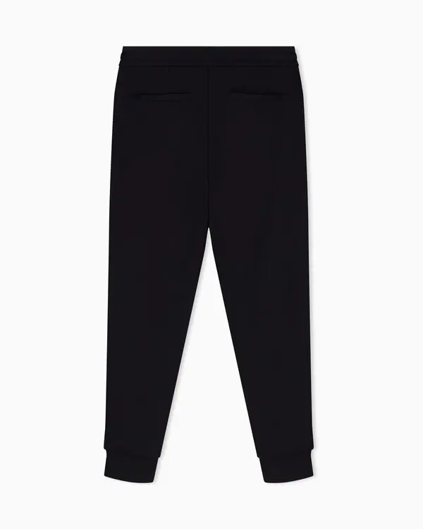 Armani Exchange Regular Fit Trousers Jersey With Bonded Stretch Cotton - Black