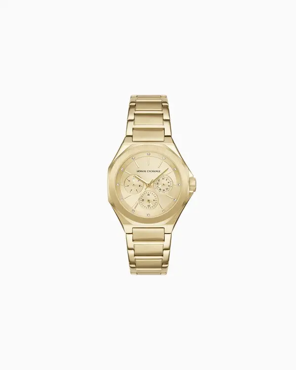 Armani Exchange Multifunction Gold Stainless Steel Watch