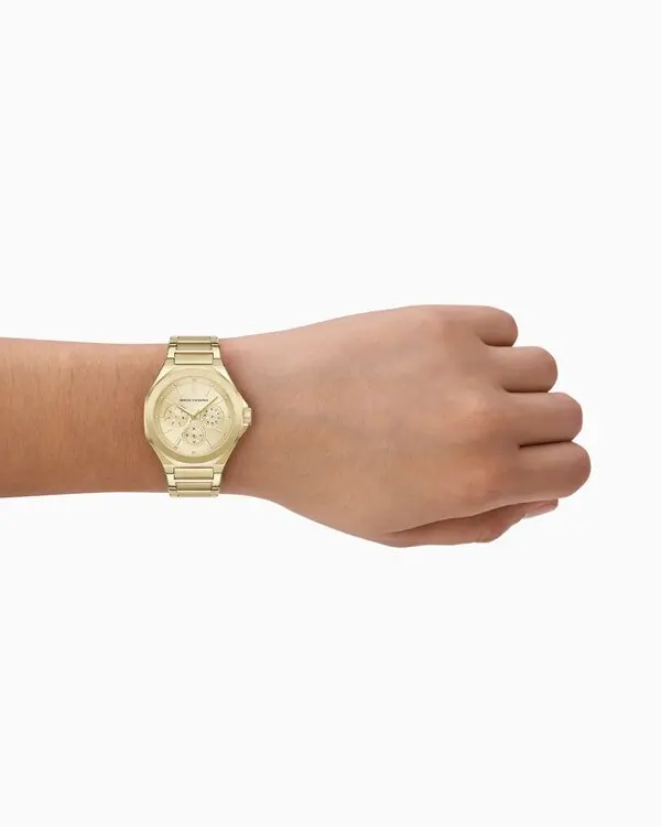 Armani Exchange Multifunction Gold Stainless Steel Watch