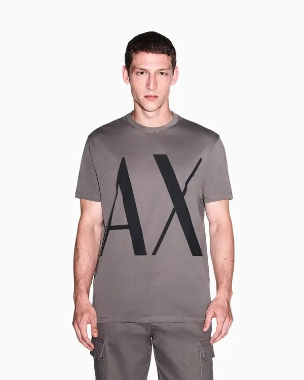 Armani Exchange Regular T-shirt In Cotton Jersey - Brown