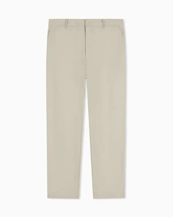 Armani Exchange Classic Trousers In Cotton Blend Tailored Line