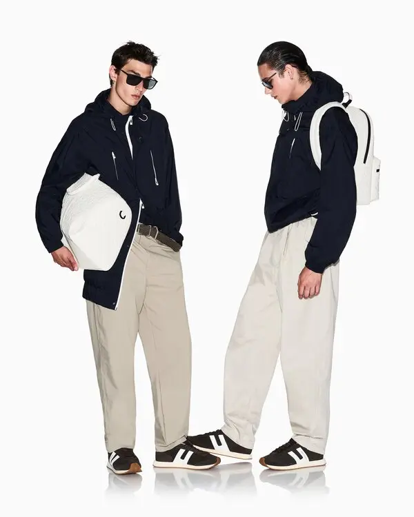 Armani Exchange Classic Trousers In Cotton Blend Tailored Line