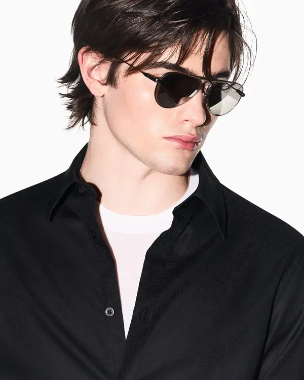 Armani Exchange Aviator Sunglasses - Silver