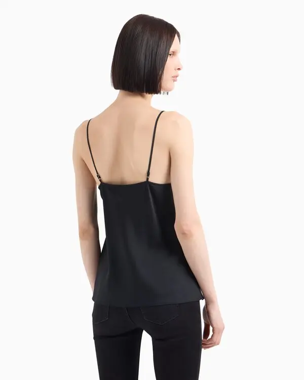Armani Exchange Satin V-neck Top
