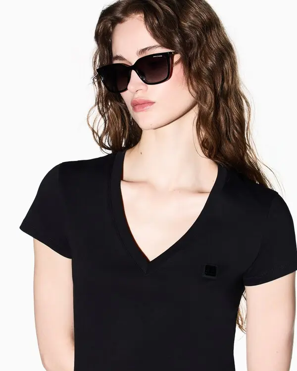 Armani Exchange Cat Eye Sunglasses - Black