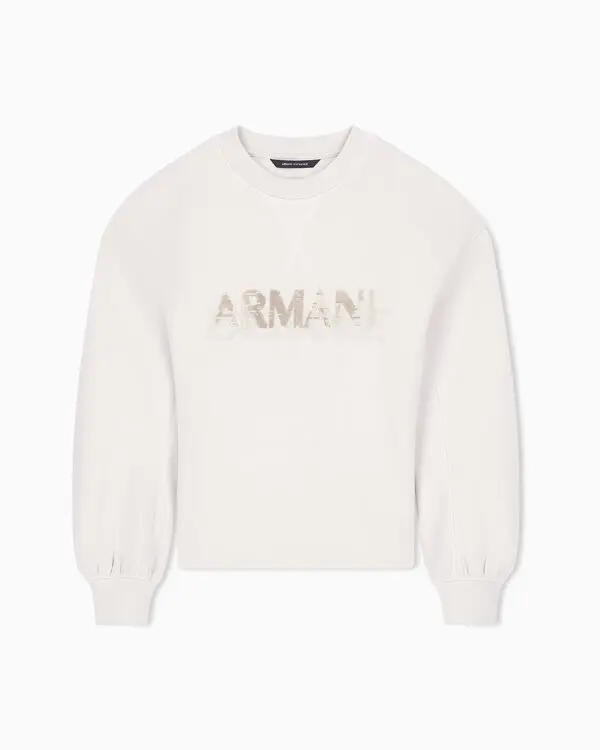 Armani Exchange Viscose Scuba Sweatshirt - Beige
