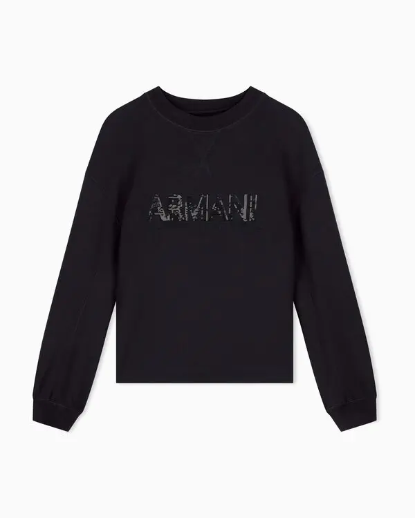 Armani Exchange Sweatshirt Stretch Viscose Scuba - Black
