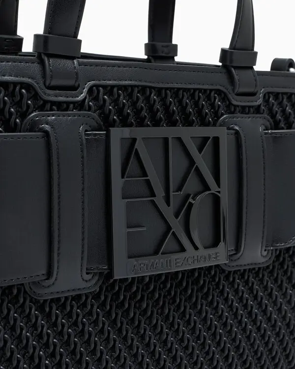 Armani Exchange Tote Bag With An Embossed Texture