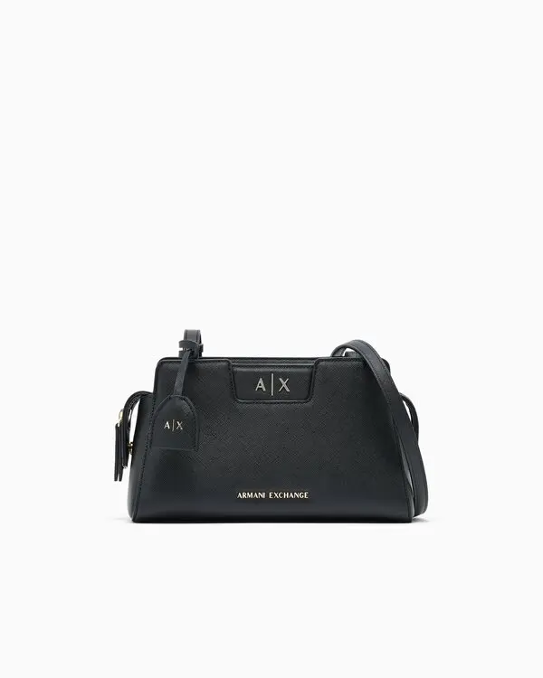 Armani Exchange Crossbody Messenger Bag - Black