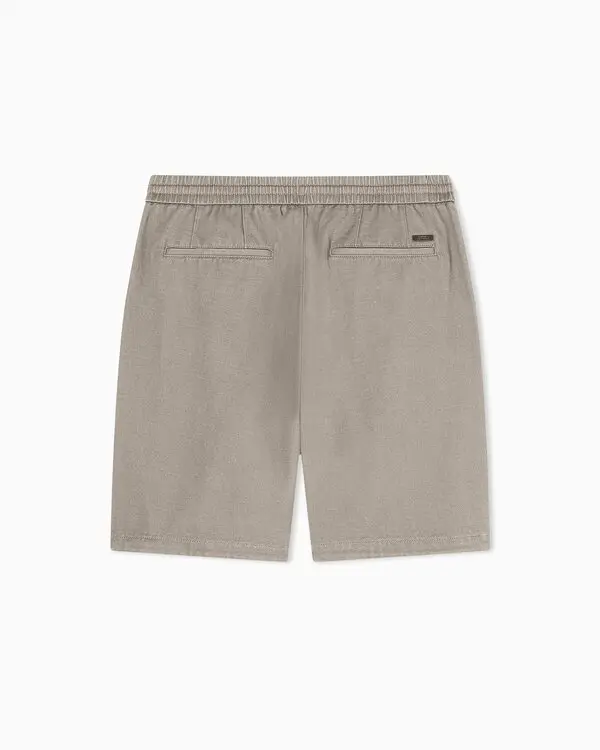 Armani Exchange Cotton Twill Drawstring Bermuda Shorts