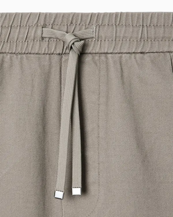Armani Exchange Cotton Twill Drawstring Bermuda Shorts