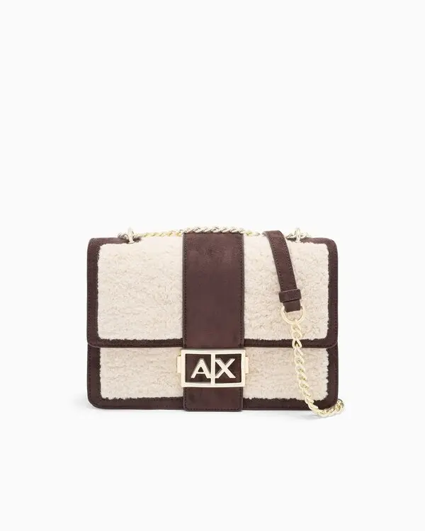 Armani Exchange Crossbody Messenger Bag In Coated Fabric