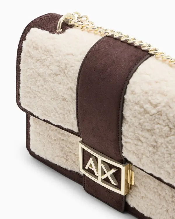 Armani Exchange Crossbody Messenger Bag In Coated Fabric