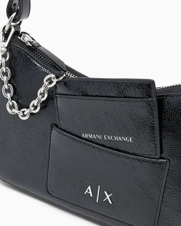 Armani Exchange Mini Bag In Coated Fabric