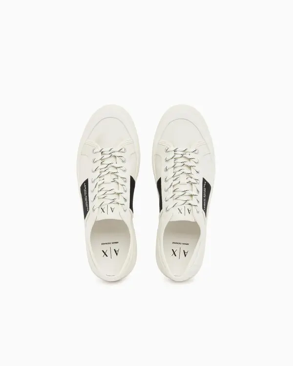 Armani Exchange Sneakers In Cotton Twill With Webbing