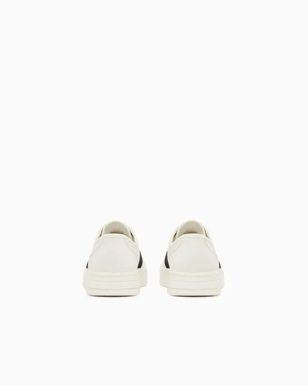 Armani Exchange Sneakers In Cotton Twill With Webbing
