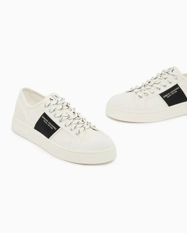 Armani Exchange Sneakers In Cotton Twill With Webbing