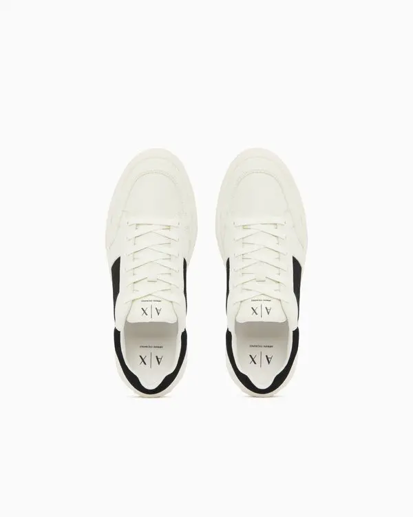 Armani Exchange Sneaker With Suede Inserts - Two-tone