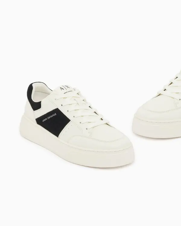 Armani Exchange Sneaker With Suede Inserts - Two-tone