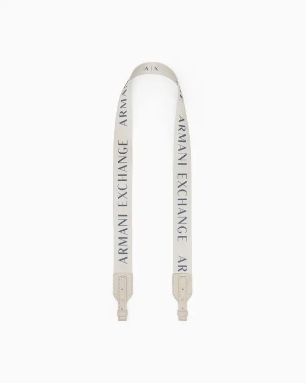 Armani Exchange Tote Bag In Coated Fabric - White