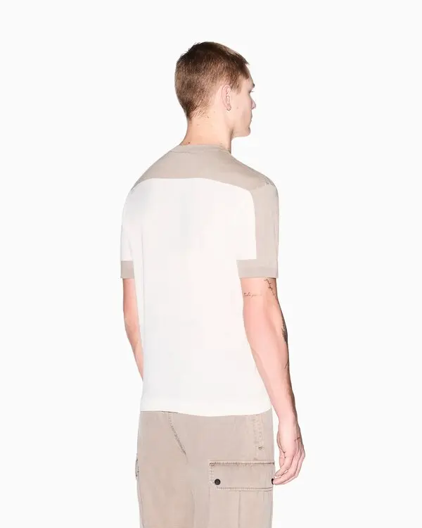 Armani Exchange Lightweight Linen And Cotton Knit Top