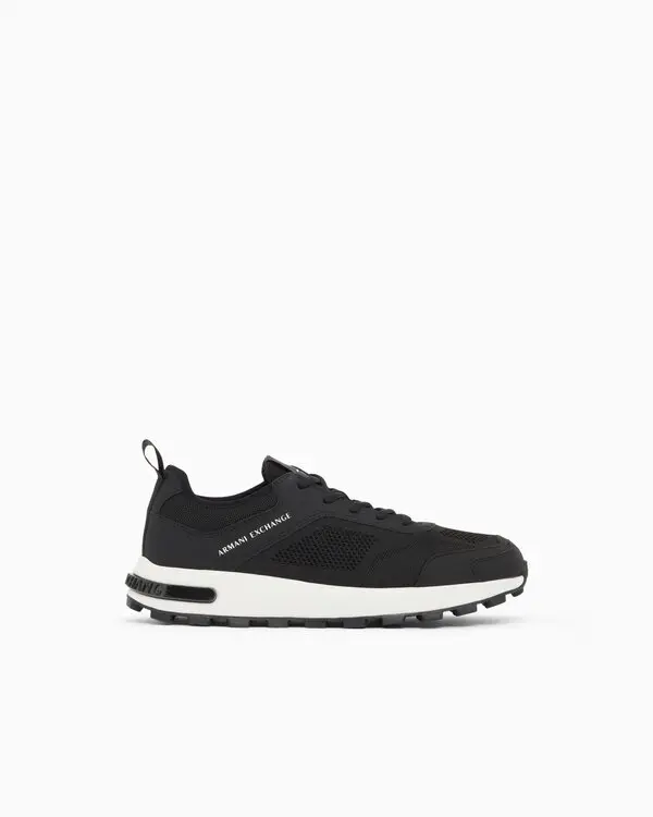 Armani Exchange Sneakers In Knit With Rubber Sole