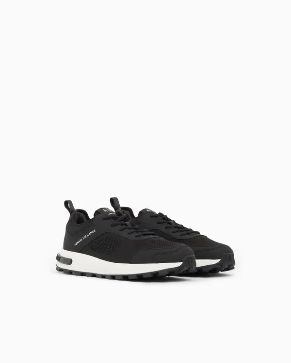 Armani Exchange Sneakers In Knit With Rubber Sole