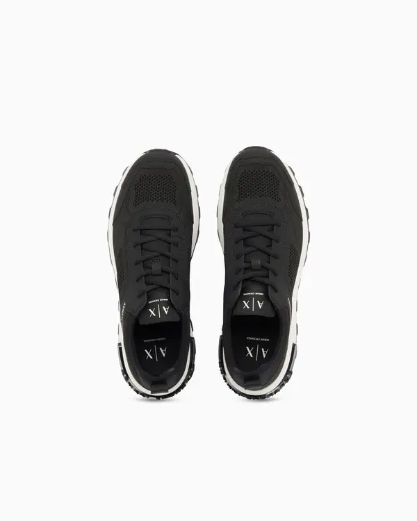 Armani Exchange Sneakers In Knit With Rubber Sole