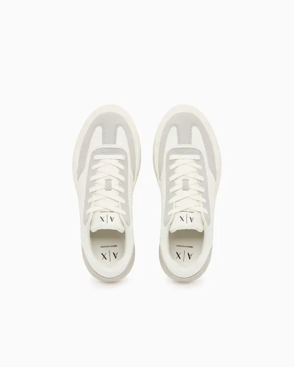 Armani Exchange Sneakers With Suede Inserts - White